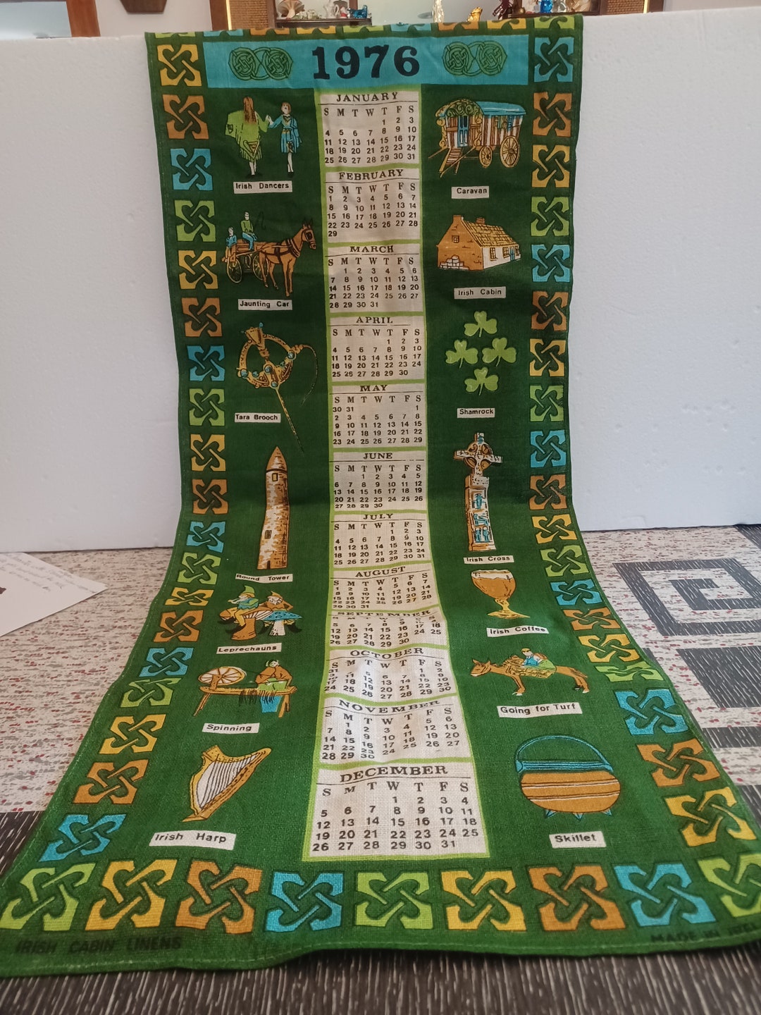 1976 Calendar Towel With Irish Theme - Etsy