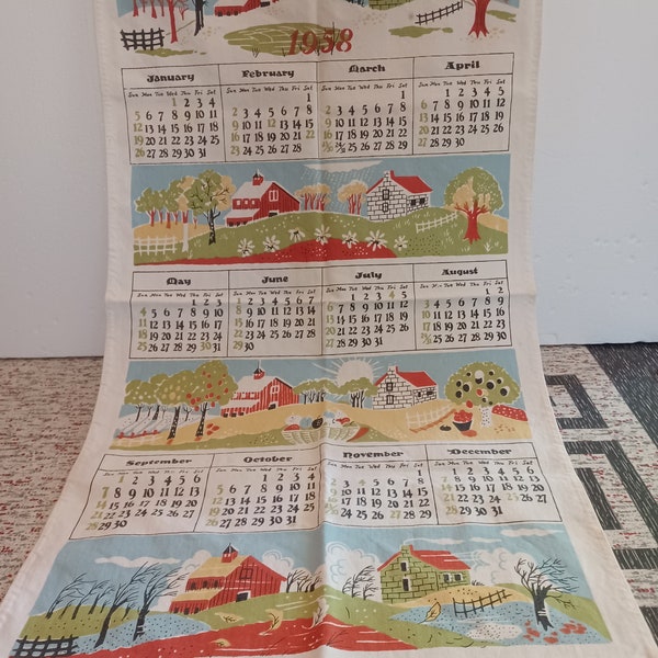 1958 Calendar - Etsy