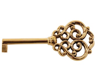 Decorative Key Cast Brass Key Vintage Style Skeleton Key | Etsy