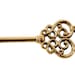 Roll Top Desk Key Brass Plated Key for Roll Top Desk Lock Polished ...