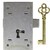 Lock - Full Mortise ROLL TOP DESK Lock Set With Rounded Plates Includes ...