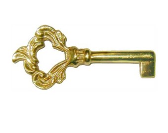 Key Polished Cast Brass Ornate Fancy KEY for Your Vintage | Etsy