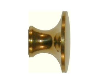 Brass Knob Small Brass Bookcase Knob Polished Turned Brass | Etsy