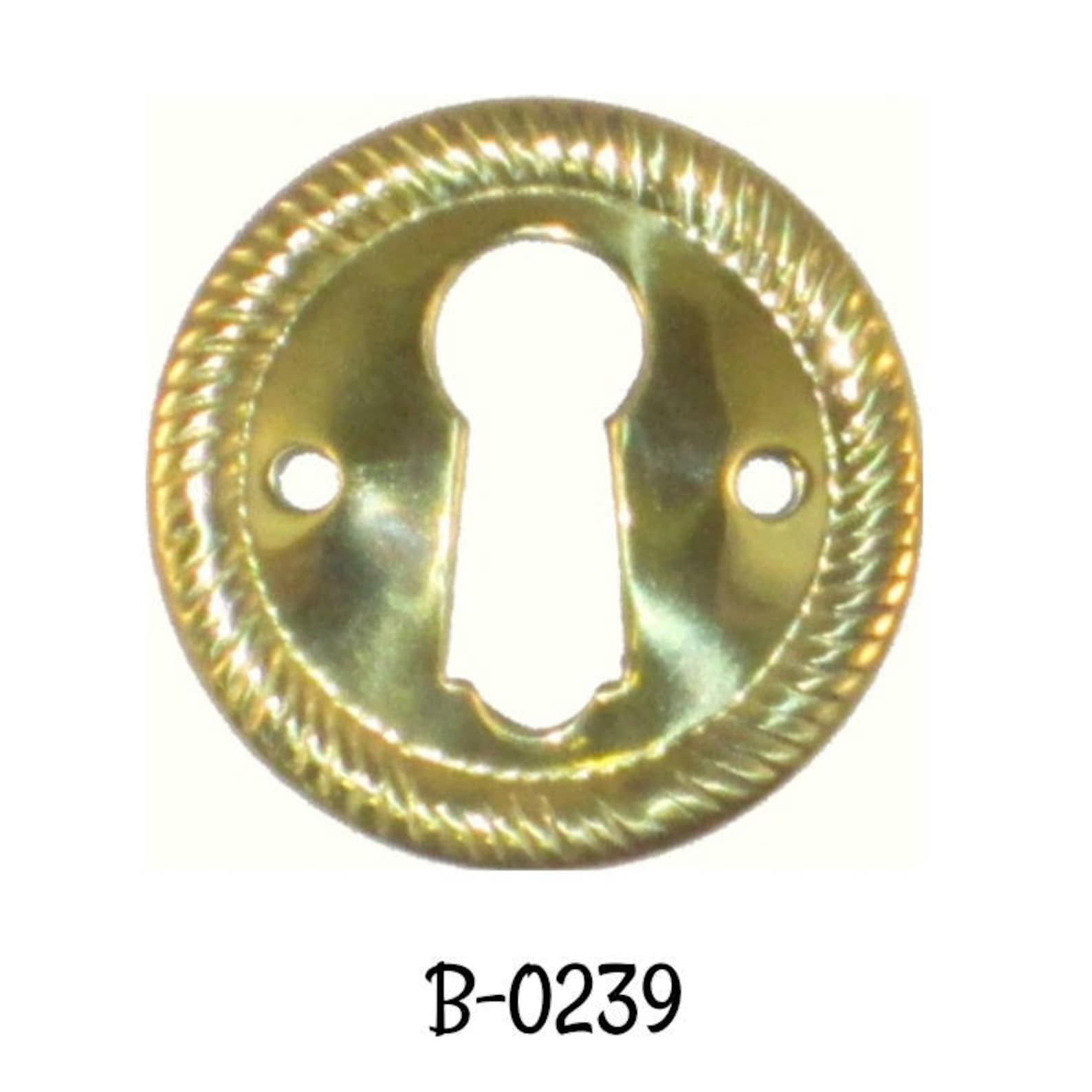 Key Hole Cover- Stamped Brass Early American Style KEYHOLE COVER With ...