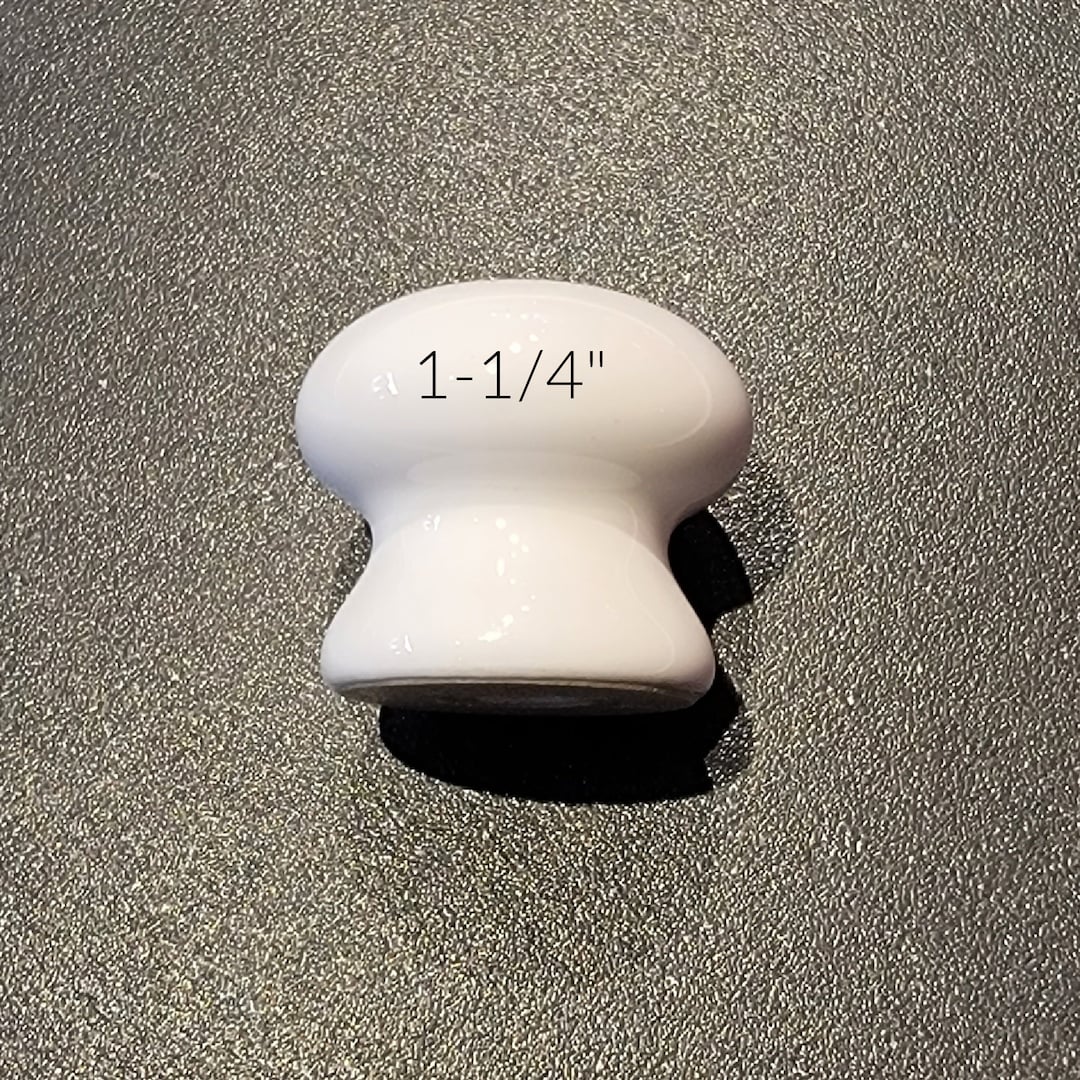 1-1/4 Porcelain Knob Drawer Knobs Dresser Knob Retro Porcelain Knob White Cabinet Handle Pull ...