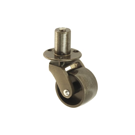 1 Antique Furniture Caster Small Cast Brass Stem - Etsy