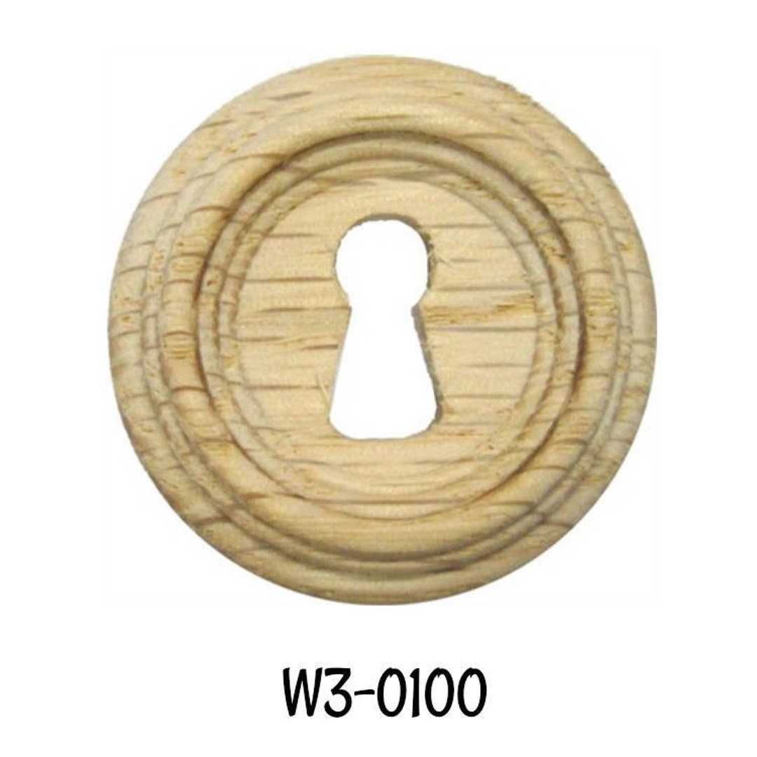 Wooden Key Hole Cover Victorian Walnut and Oak Beehive Round - Etsy