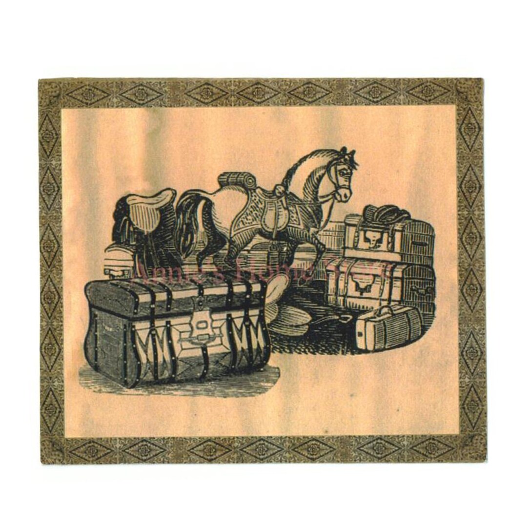 Antique Trunk Print - Victorian Reproduction Print - Etsy