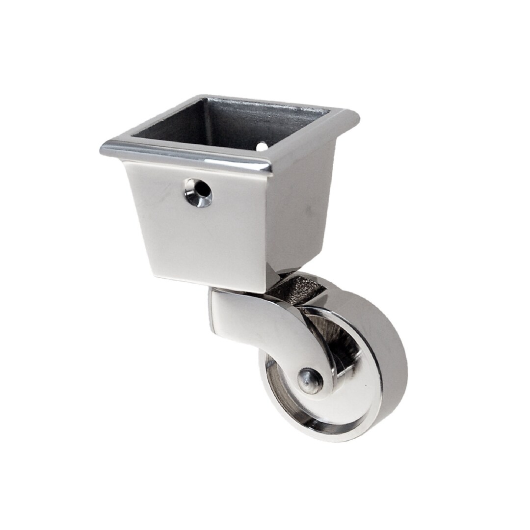 1-1/4" Furniture Caster- Cast Brass Square Cup Caster -furniture Roller ...