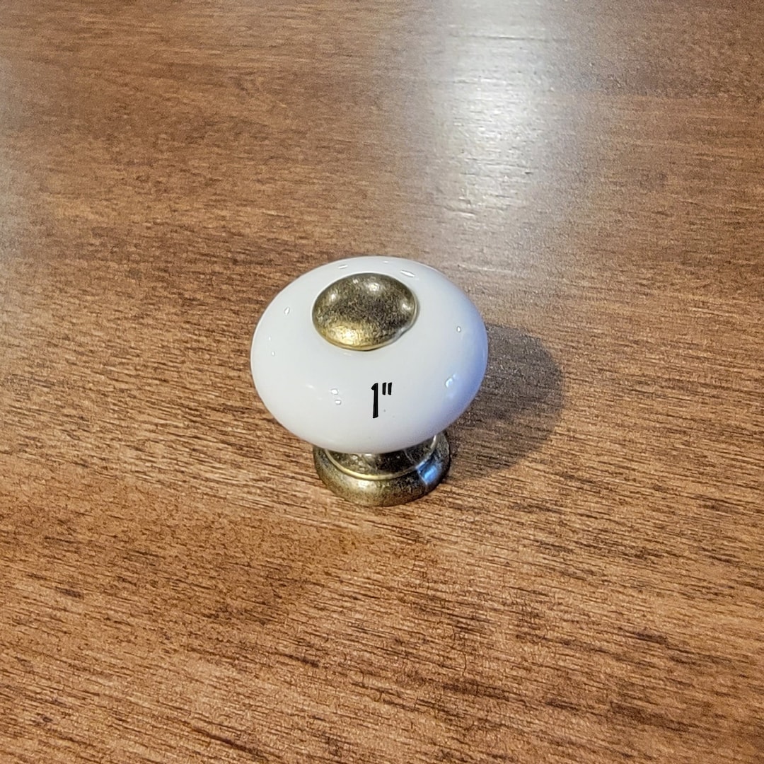 1" Porcelain and Antique Brass Knob - Drawer Knobs Dresser Knob Retro Porcelain Knob White ...