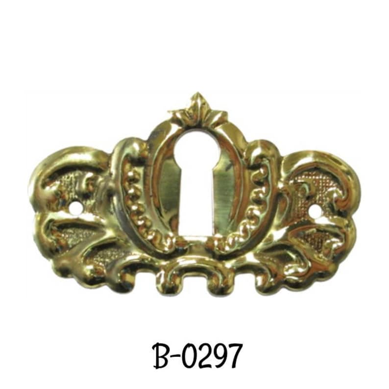Key Hole Cover- Victorian Style Stamped Brass KEYHOLE COVER - Etsy