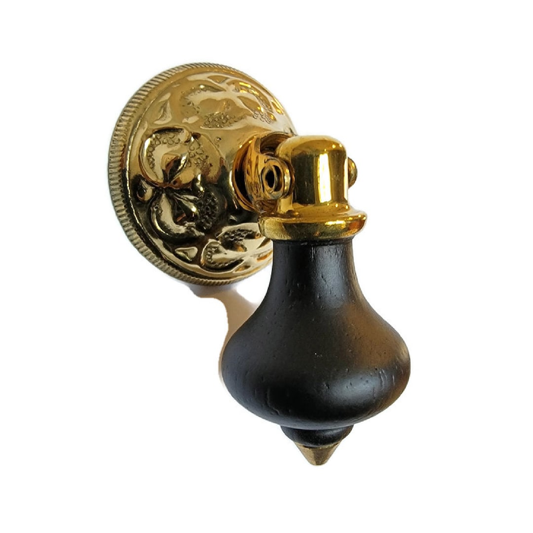 Drawer Pull - Eastlake Victorian Style Stamped Brass Single Post Pull ...