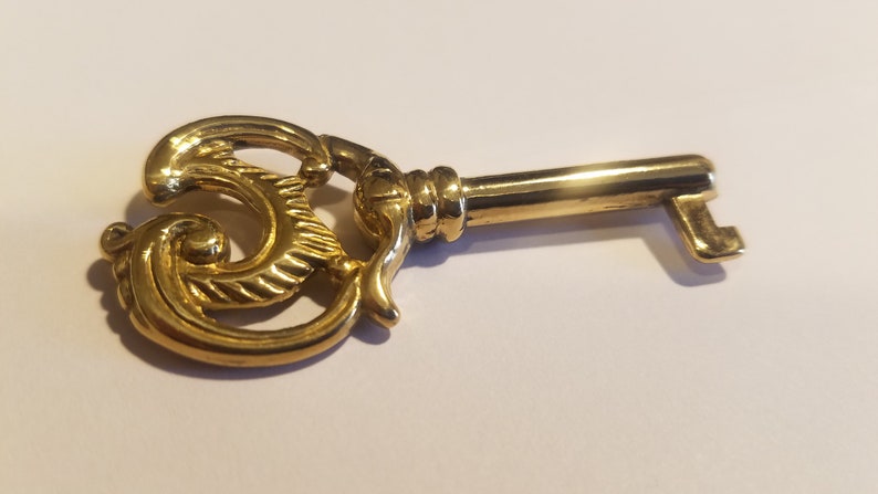 Key Polished Cast Brass Ornate Fancy KEY for Your Vintage - Etsy