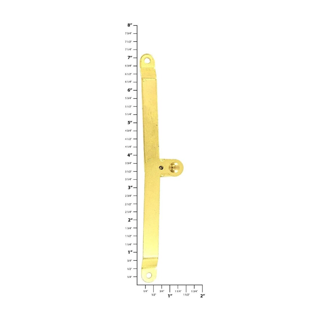 Trunk Lid/ Briefcase Support Stay - 6-7/8" Nickel and Brass Plated Stay ...