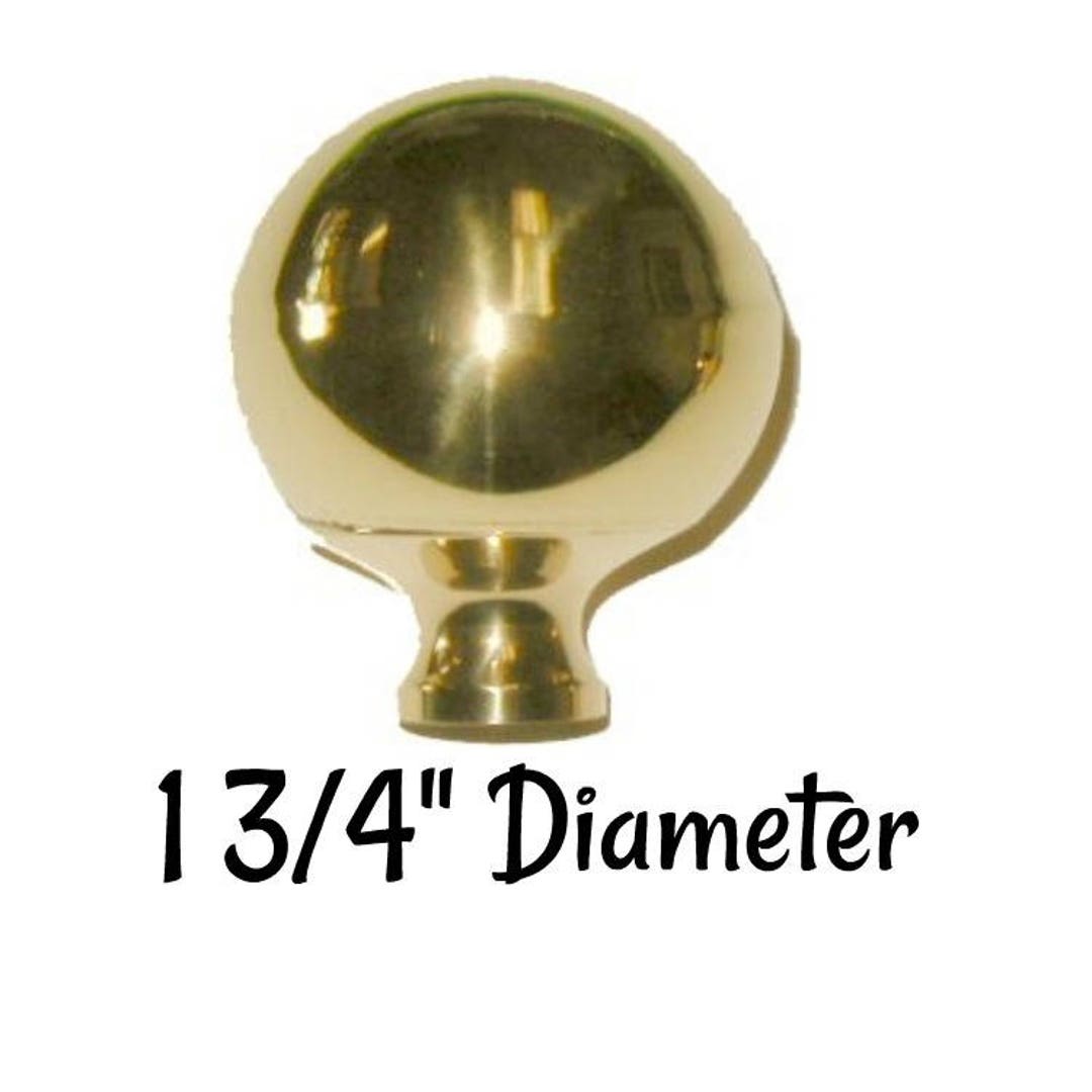 Brass Bed Ball- Brass Bed Finial - Brass Finial Available in Two Sizes ...