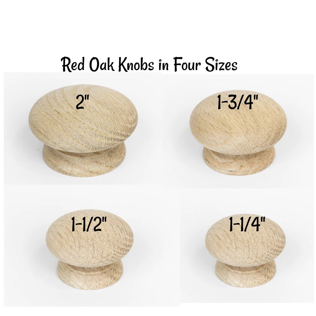 Red Oak Knobs - Hardwood Furniture Knobs Pulls Four Sizes Available ...