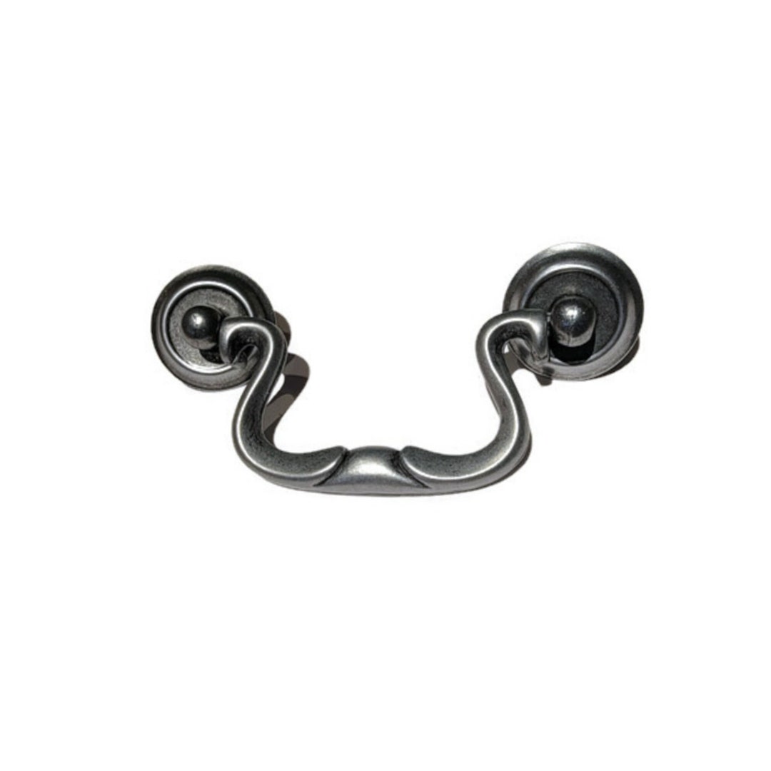 Drawer Pull - Queen Anne Style Antiqued Pewter Bail Pull - Etsy