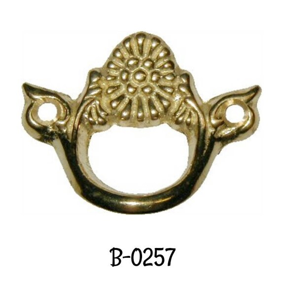 Drawer Pull Cast Brass Victorian Style FINGER PULL | Etsy