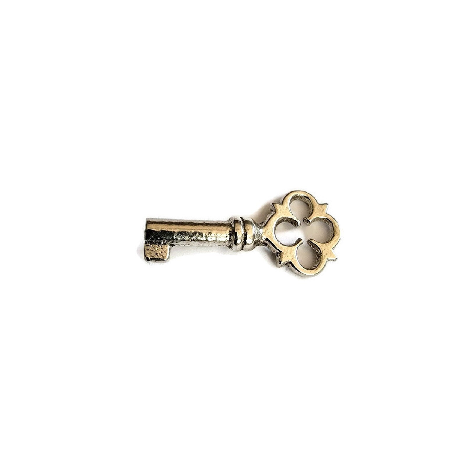 Small Jewelry Box Key Nickel Plated Iron Key Antique | Etsy