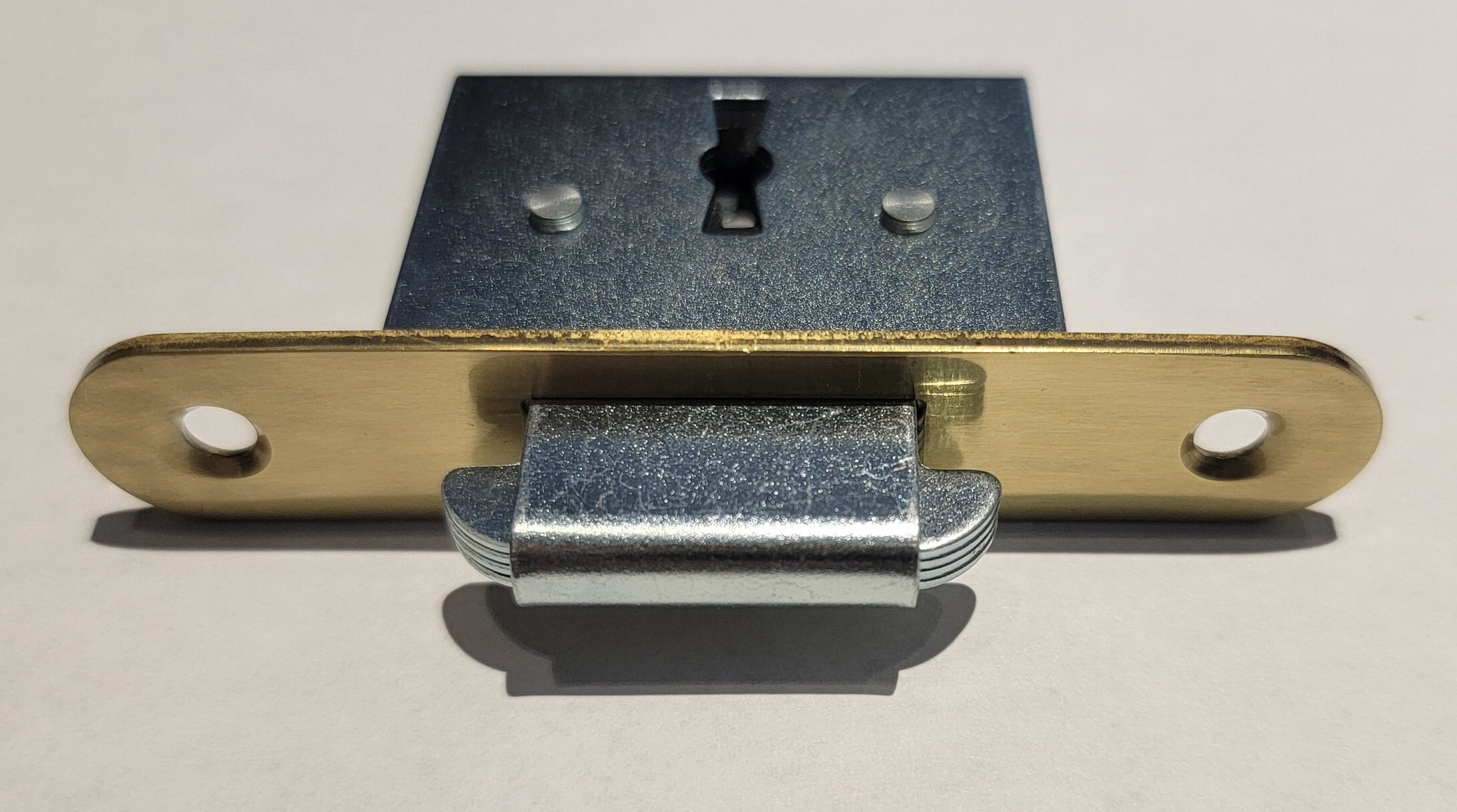 Lock - Full Mortise ROLL TOP DESK Lock Set With Rounded Plates Includes ...