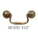 Drawer Pull - Queen Anne Style Antiqued Cast Brass Bail Pull ...