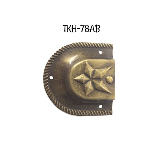 Trunk Handle End Cap Antique Star Stamped Steel Cap Style - Etsy