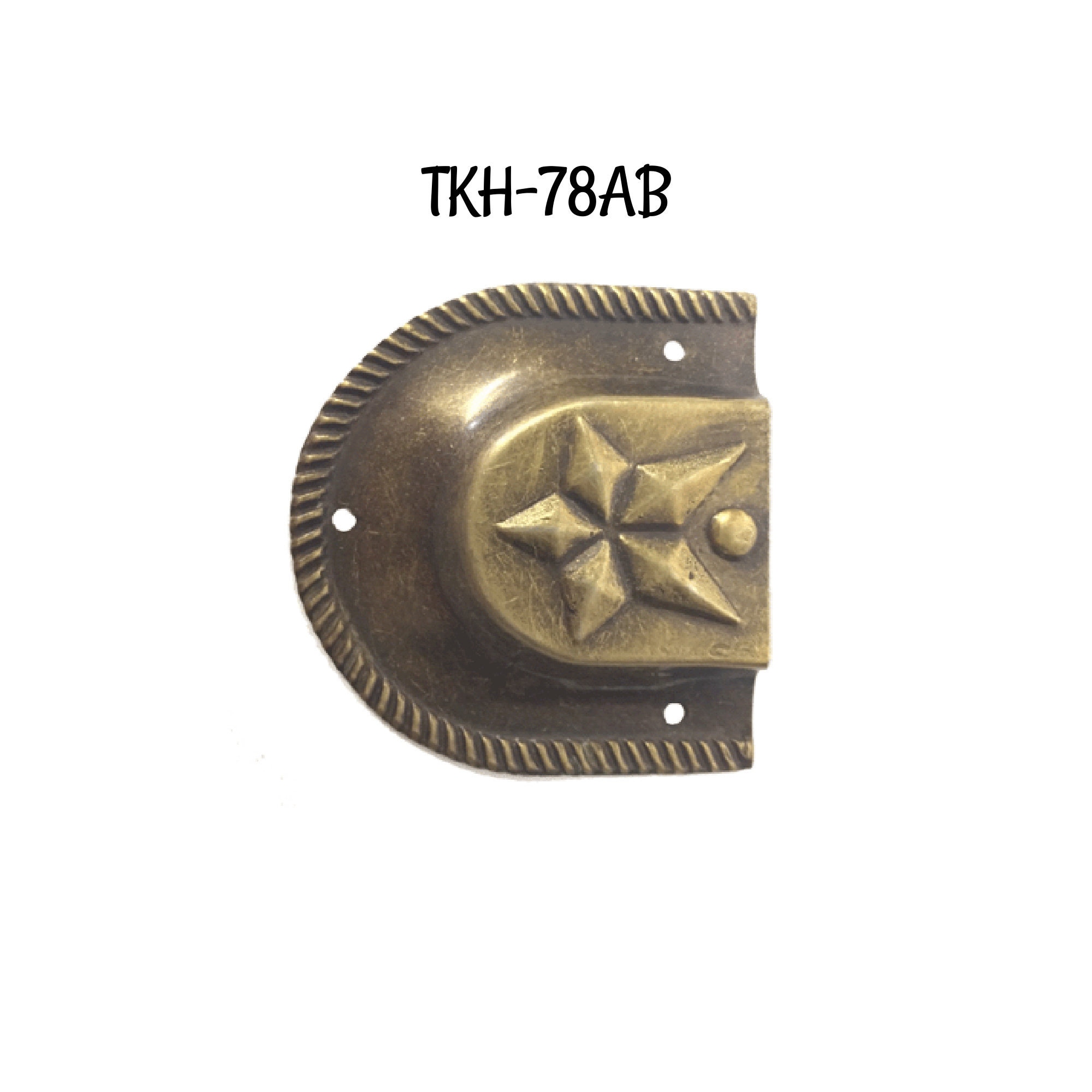 Trunk Handle End Cap Antique Star Stamped Steel Cap Style | Etsy