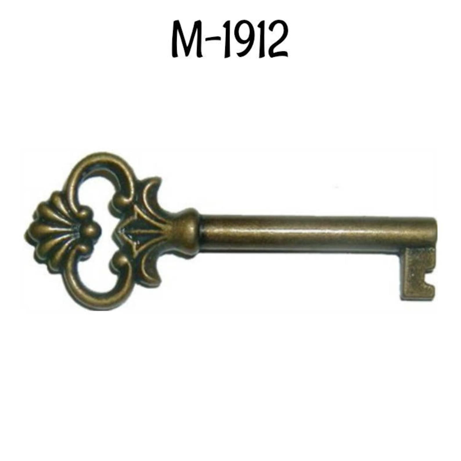 Antique Key Brass Finish - Antique Style Vintage Key for Furniture ...