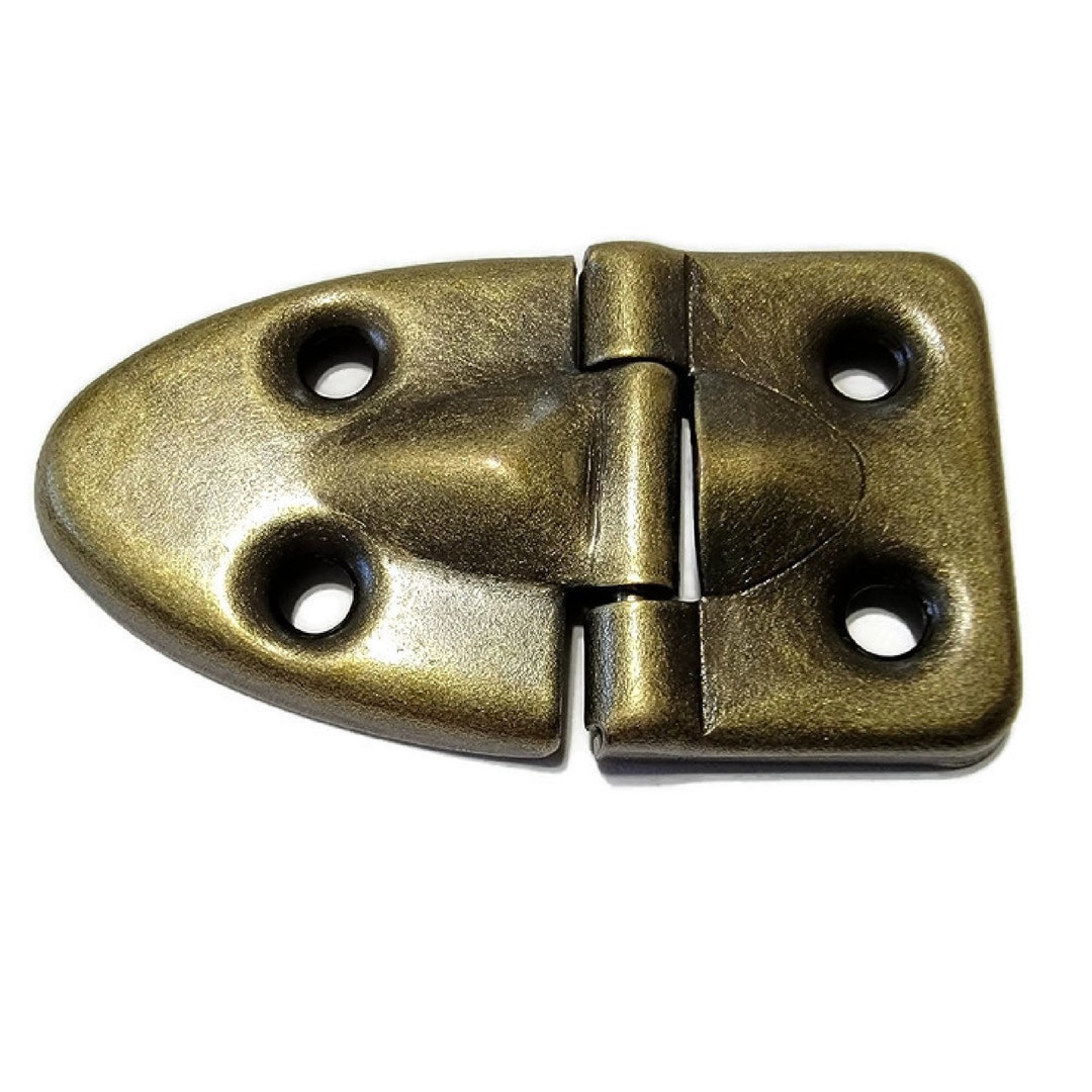 Small Oval Case Stop Hinge 2 1/16" X 1-1/16" - Antique Brass Plated ...