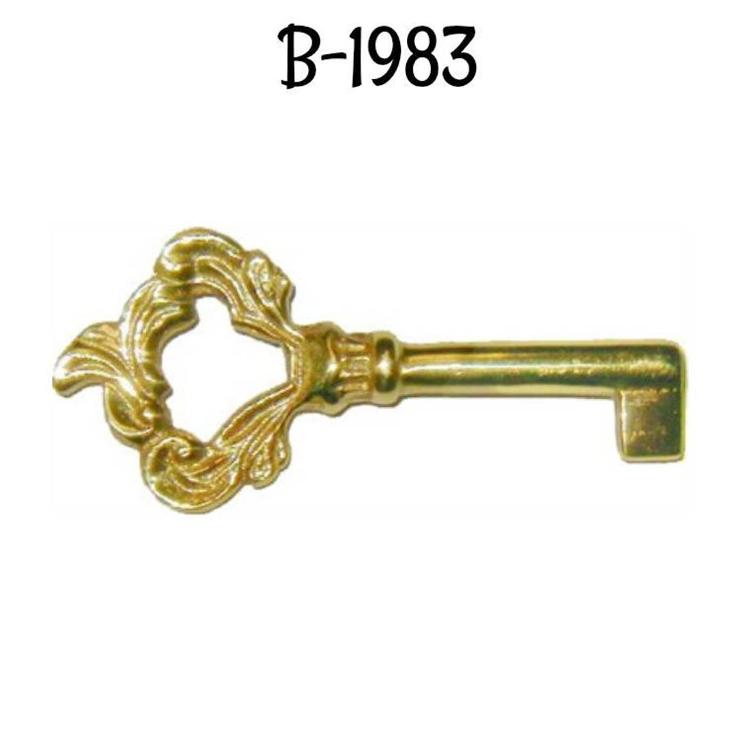 Key Polished Cast Brass Ornate Fancy KEY for Your Vintage Pieces ...