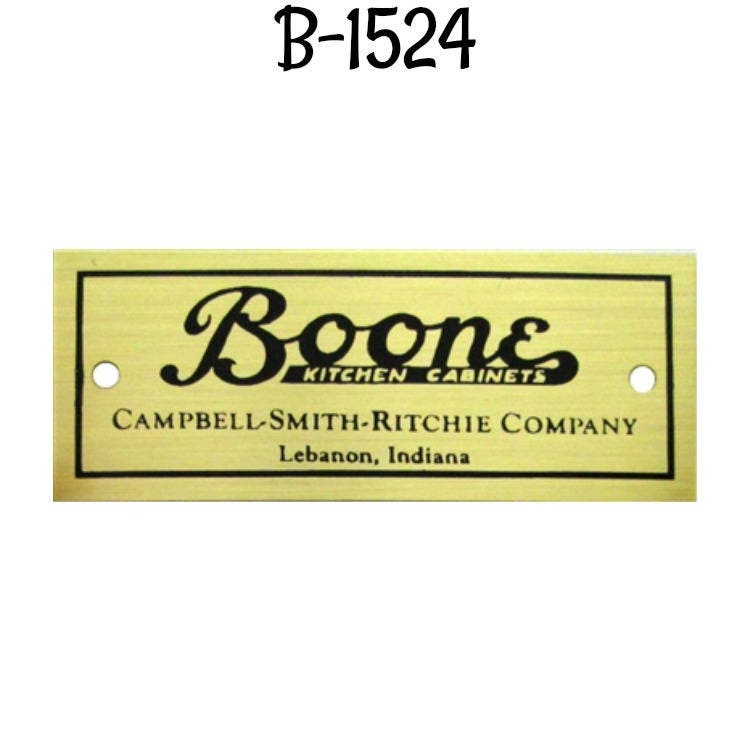 Boone Kitchen Cabinet Nameplate Brass Stamped Name Plate | Etsy