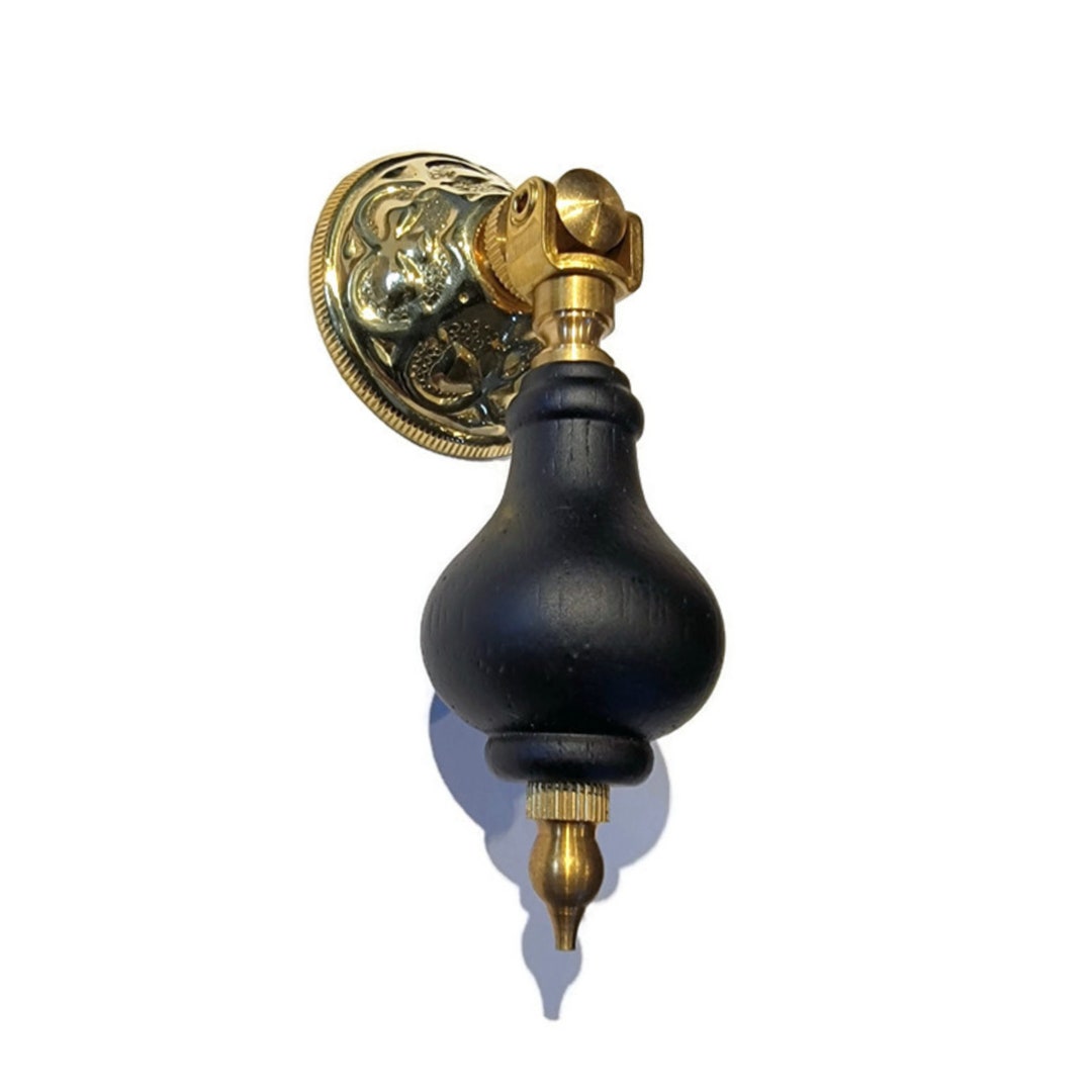 Drawer Pull - Eastlake Victorian Style Cast Brass Single Post Pull With ...