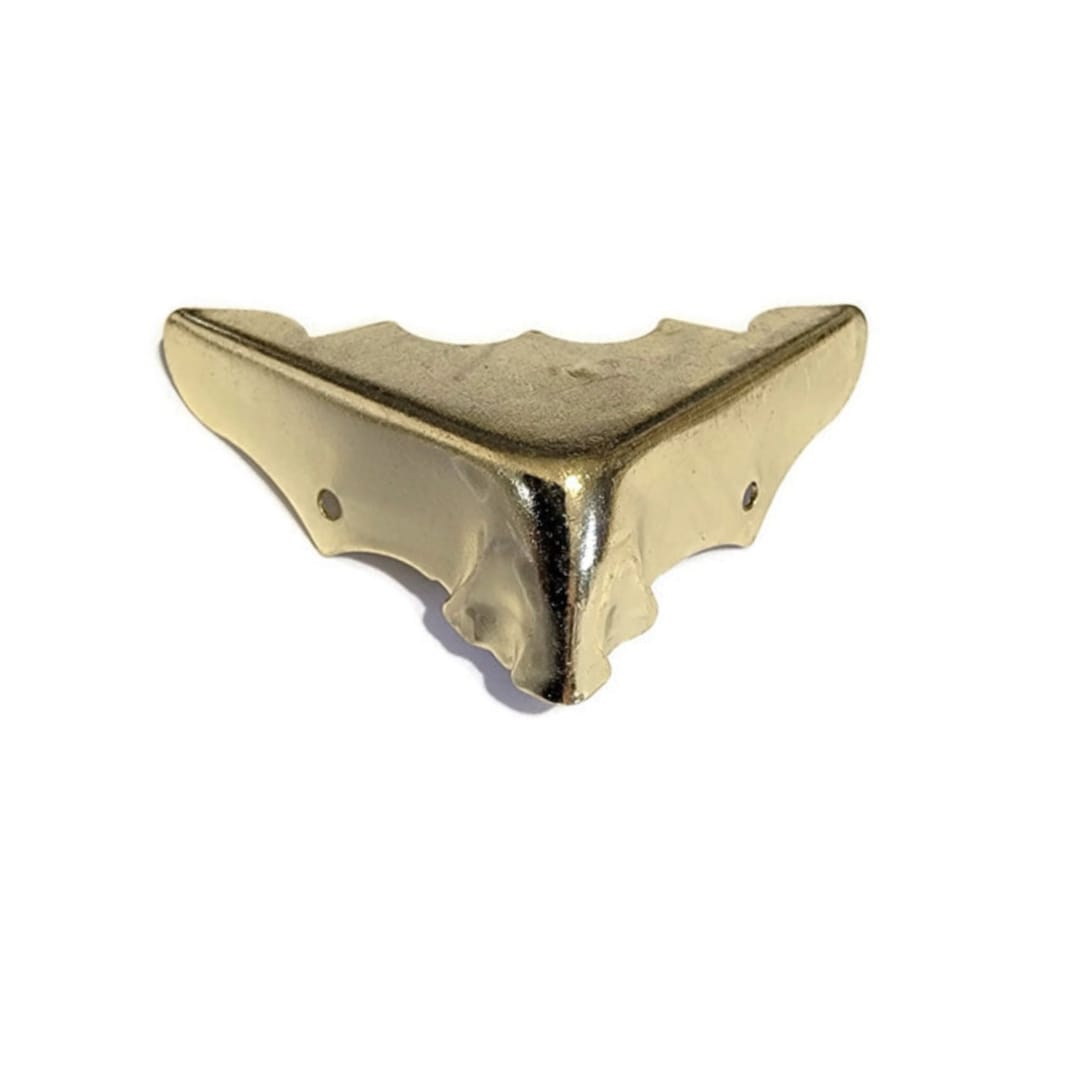 Trunk Corner - Brass Plated Stamped Steel Trunk Corner- Box Corner ...