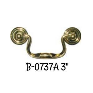 Drawer Pull - Queen Anne Swan Neck Style Cast Brass Bail Pull With ...