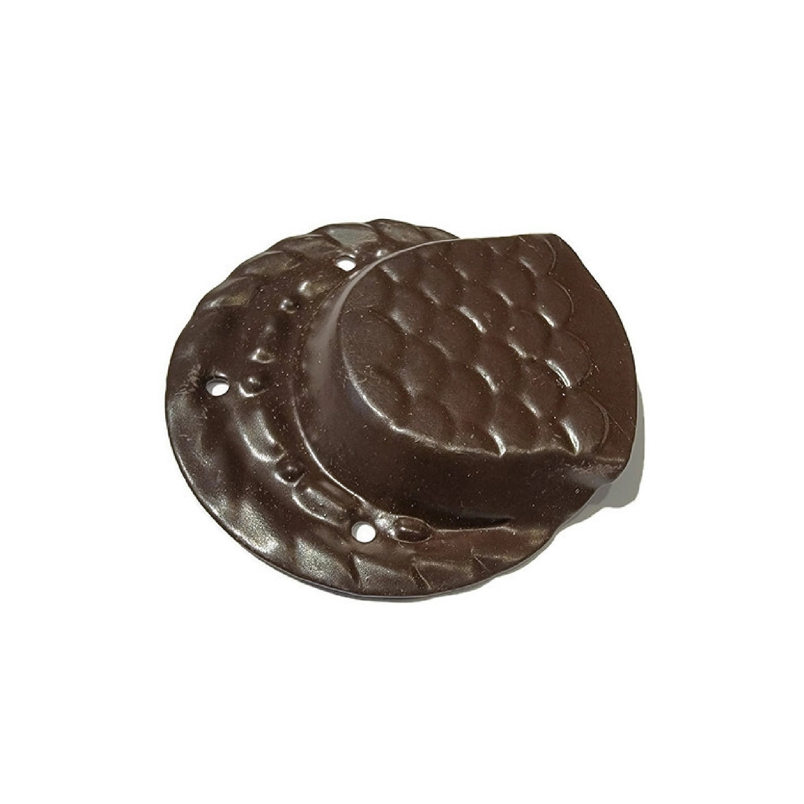 Trunk Handle End Cap Antique Fish Scale Stamped Steel Cap Style Trunk ...