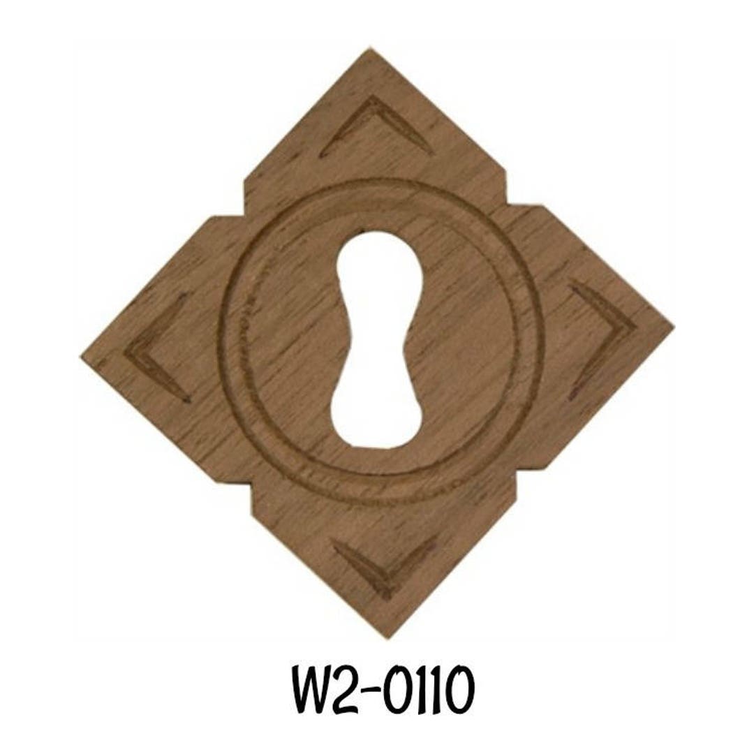 Wooden Key Hole Cover- Victorian Walnut and Oak Square KEYHOLE COVER ...