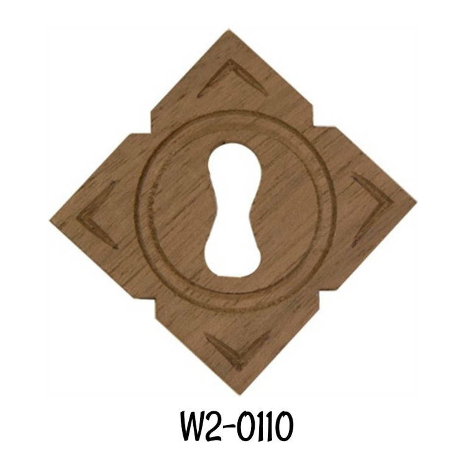 Wooden Key Hole Cover- Victorian Walnut and Oak Square KEYHOLE COVER ...
