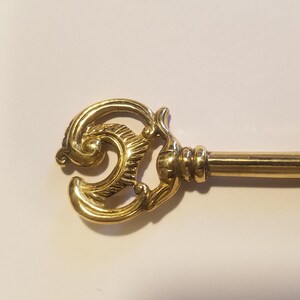 Key - Polished Cast Brass Ornate Fancy KEY for Your Vintage Pieces ...