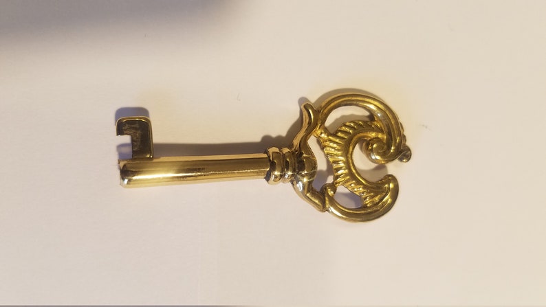 Key Polished Cast Brass Ornate Fancy KEY for Your Vintage | Etsy