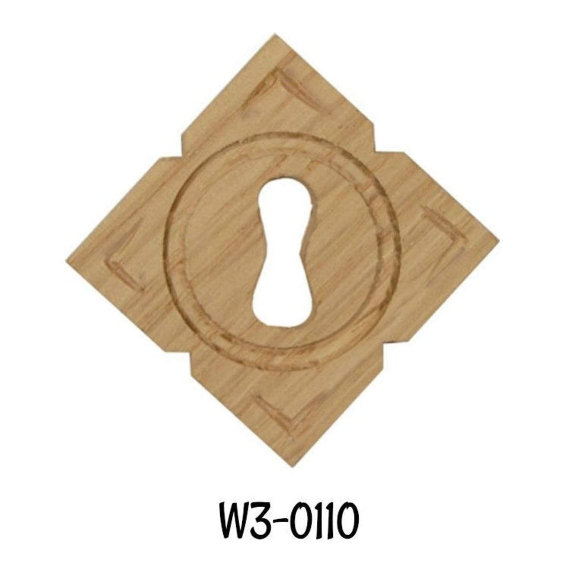 Wooden Key Hole Cover- Victorian Walnut and Oak Square KEYHOLE COVER ...