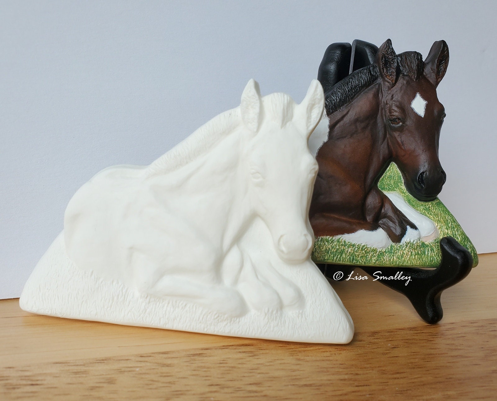 Cinder, Unpainted White Resin Model Horse Medallion Sculped by Lisa ...