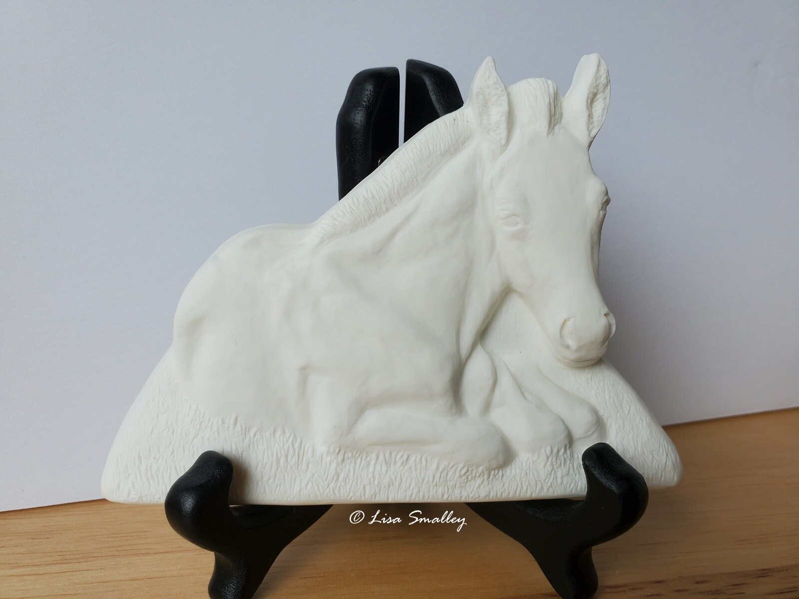 Cinder, Unpainted White Resin Model Horse Medallion Sculped by Lisa ...