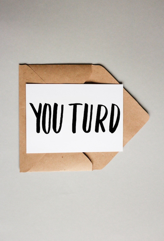 You Turd // Chunky Font // Downloadable and Printable // | Etsy