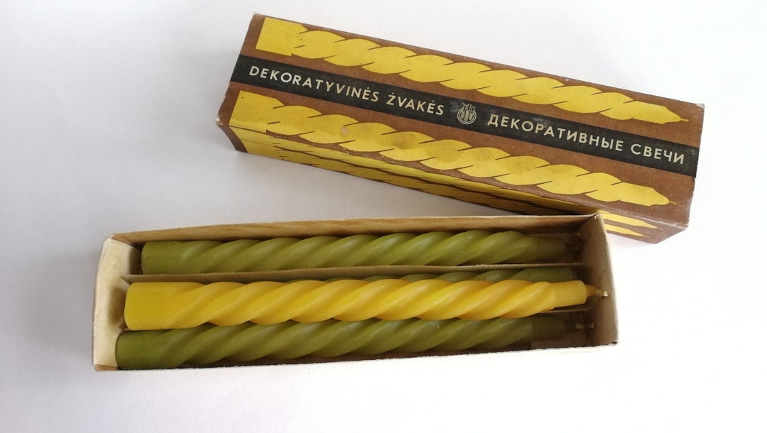 Set of 4 Soviet Candles in Original Package Retro Twisted - Etsy