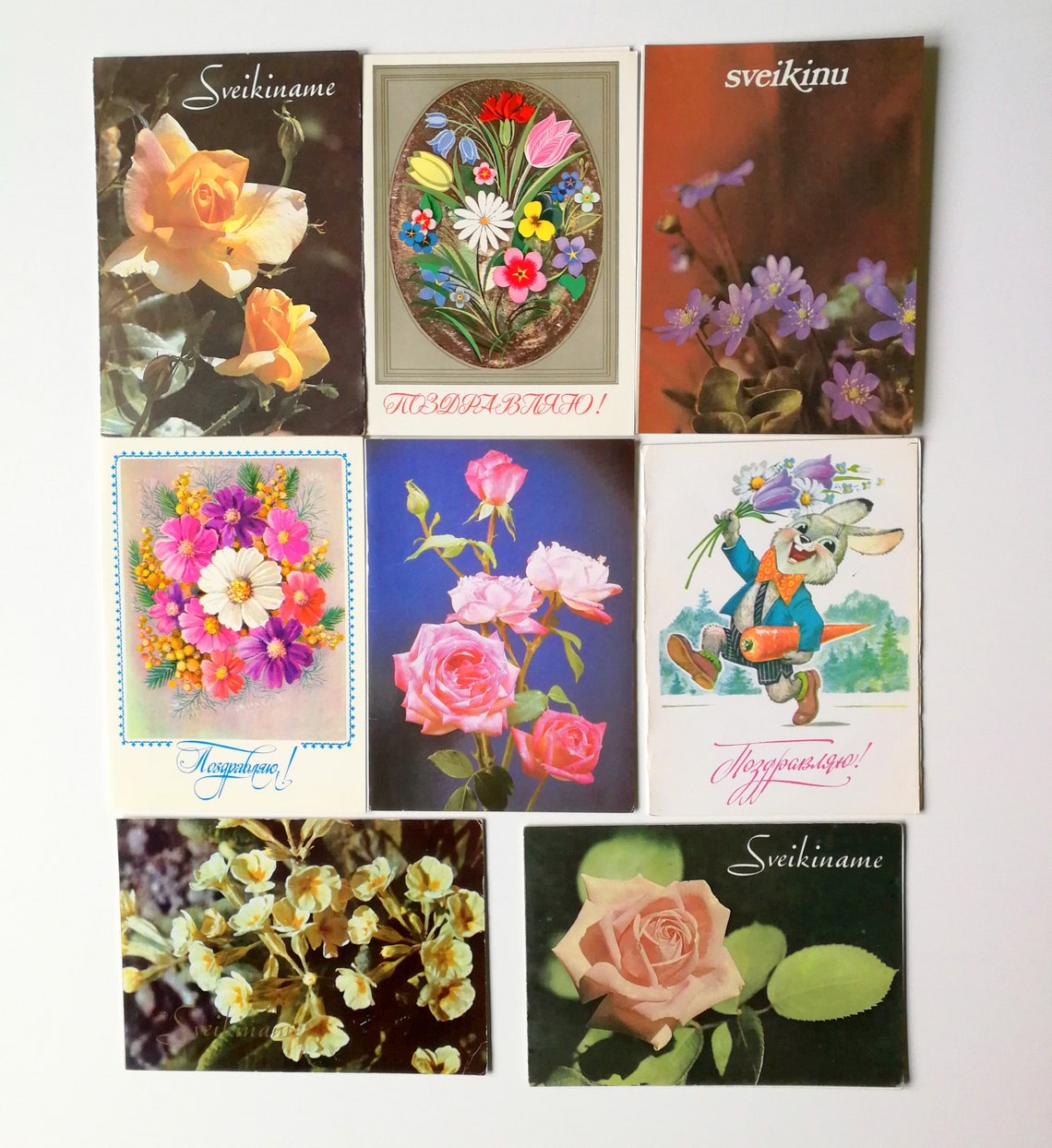 Unused Soviet Double Postcard: USSR Greeting Card-vintage - Etsy