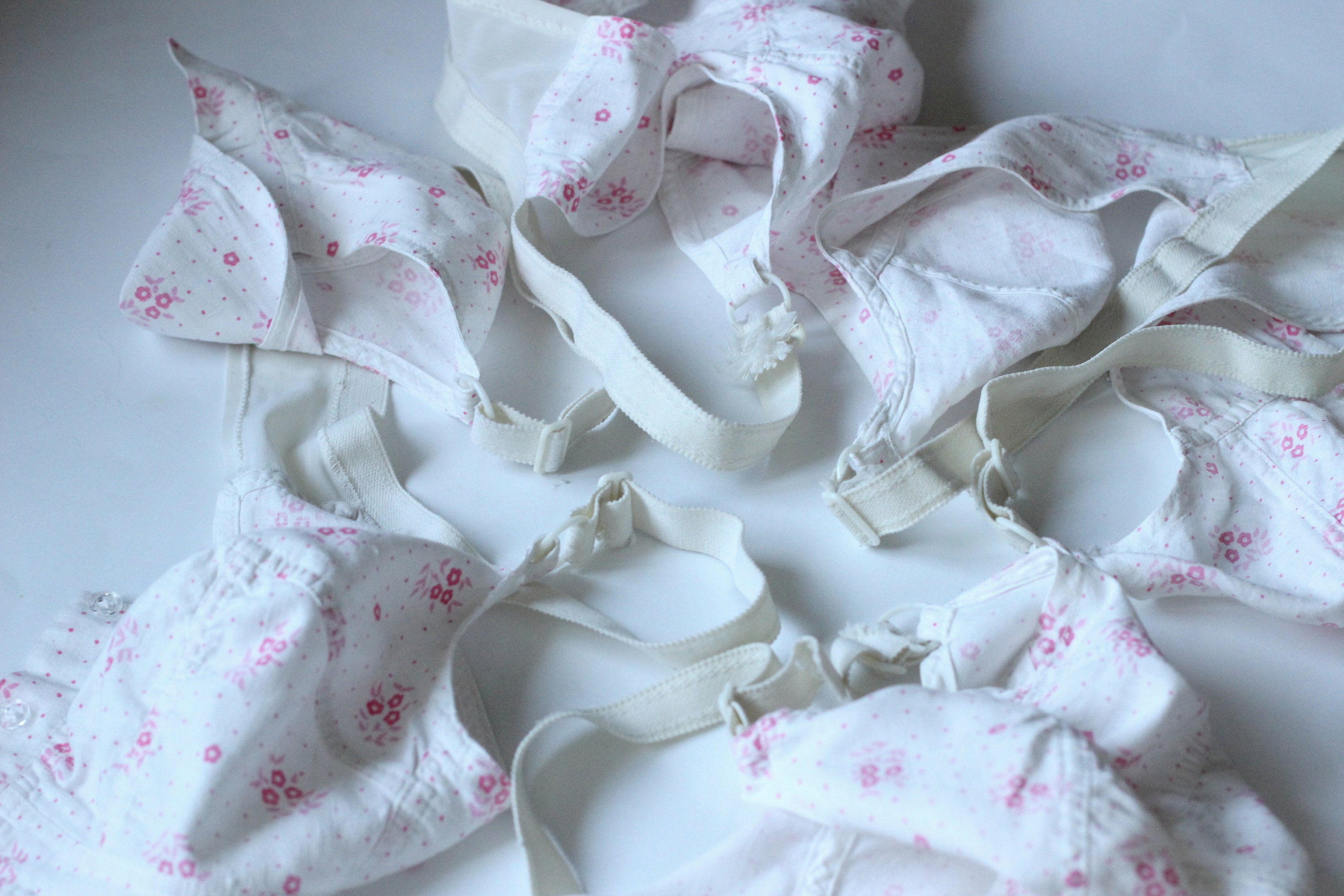 Set of Vintage Cotton Nursing Bra Women Front Closure Bra - Etsy UK