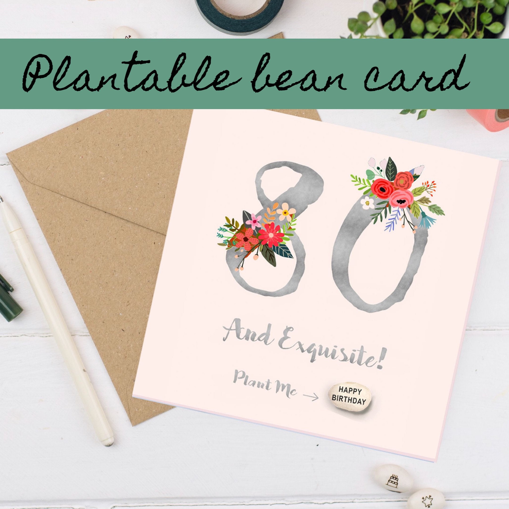 Handmade 80th Birthday Card 80th Birthday Gift for Her 80th - Etsy