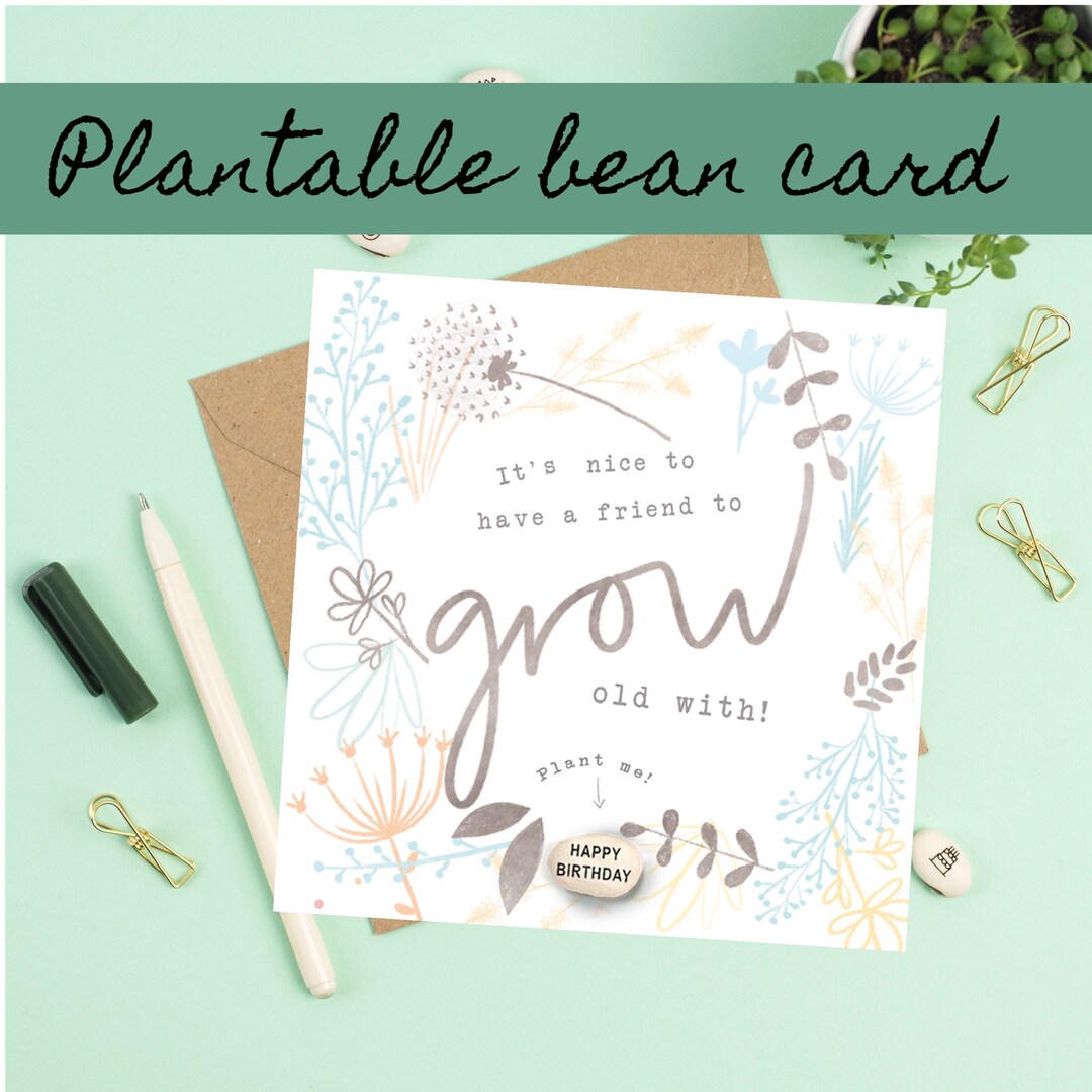 Its Nice to Have a Friend to Grow Old With Birthday Card for - Etsy