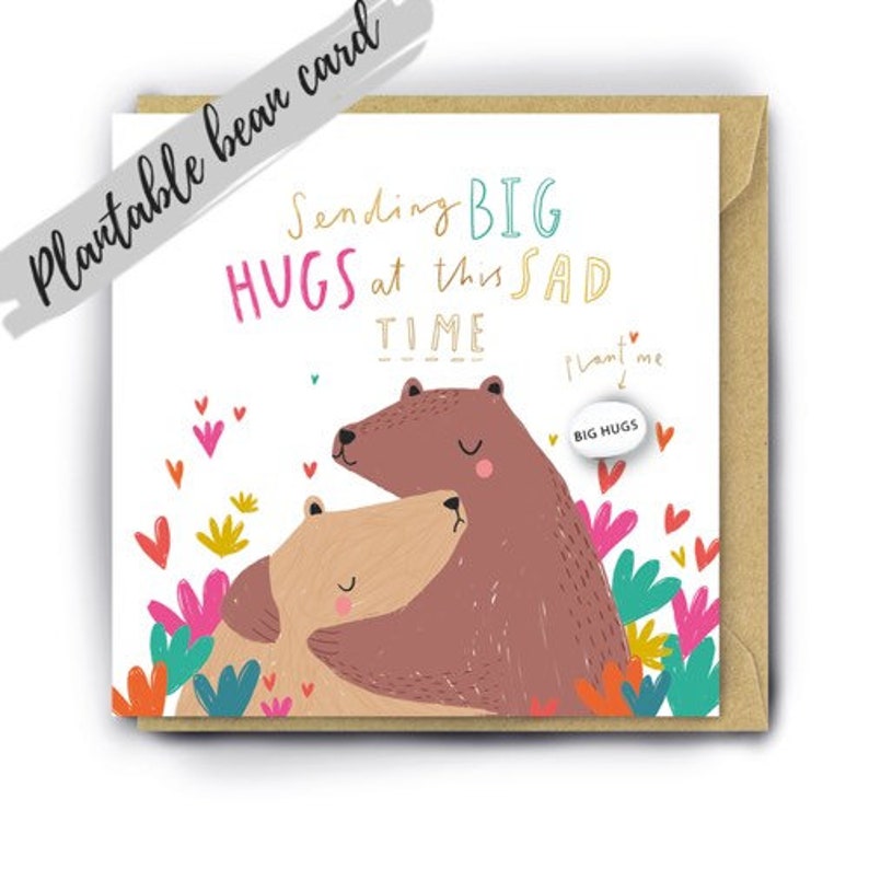 Sending Big Hugs Card Sympathy Card Thinking Of You Card Etsy