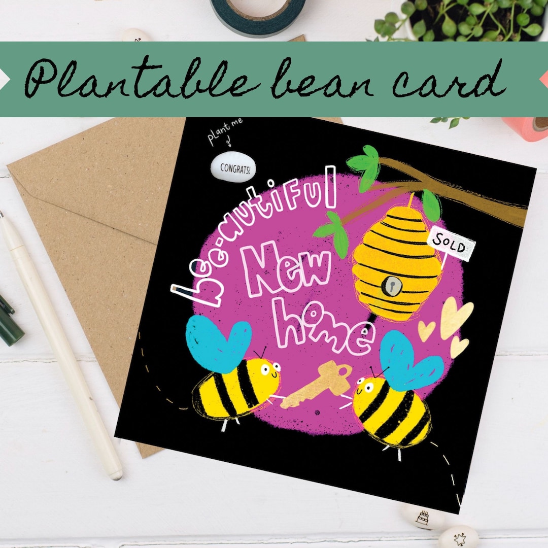 Handmade New Home Magic Bean Card New Home Card - Etsy